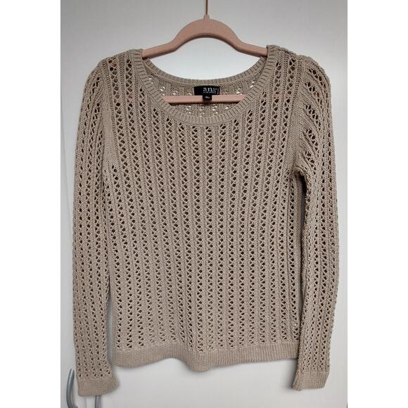 a.n.a | Sweaters | Ana Crew Neck Loose Knit Pullover Sweater Natural ...